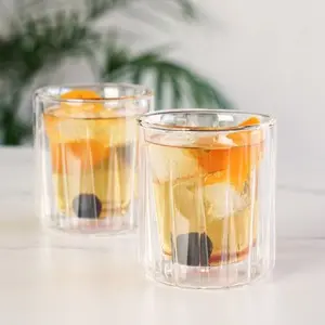 VISKI Double Walled Rocks Glasses Set Of 2