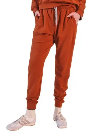 POPLINEN Plus Agnes Organic Cotton And Tencel Jogger Pant - Rust