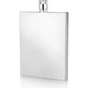 VISKI Harrison 2 Oz Slim Flask In Stainless Steel - Silver