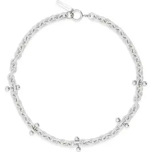 JUSTINE CLENQUET Blake Pierced Choker Necklace - Palladium