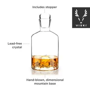 VISKI Mountain Crystal Liquor Decanter