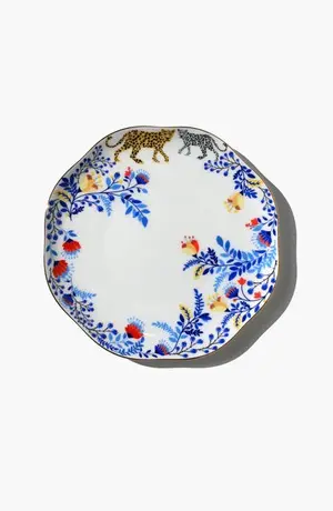 JESSIE ZHAO NEW YORK Amazon Rainforest Bone China Dinner Plate - White