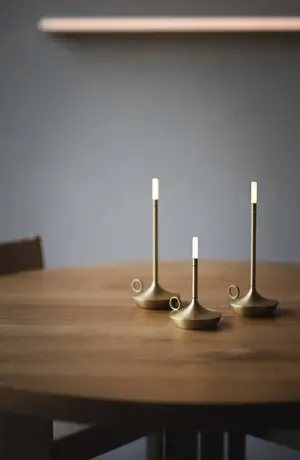 WICK BY GRAYPANTS Wick Short Rechargeable Table Light - Brass