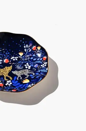 JESSIE ZHAO NEW YORK Night Amazon Rainforest Fine Bone China Side Plate