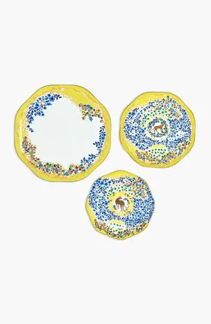 JESSIE ZHAO NEW YORK Garden Bone China Plates - Yellow