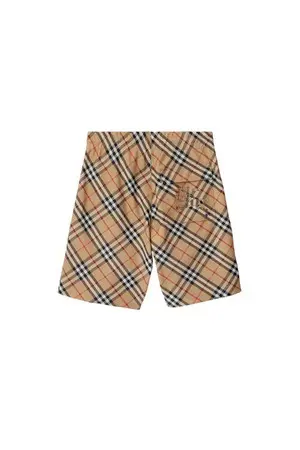 Burberry Check Twill Shorts - Sand