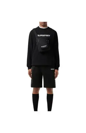Burberry Logo Cotton Shorts - Black