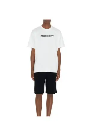 Burberry Logo Cotton Shorts - Black