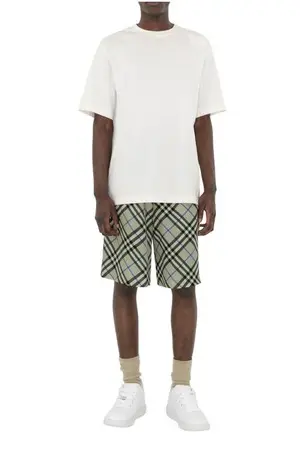 Burberry Check Silk Shorts - Lichen