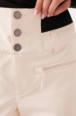 Roxy Rising High Waterproof Shell Snow Pants - White Aspa