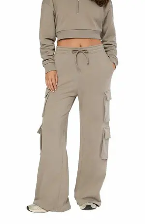 WeWoreWhat Cargo Sweatpants - Stone