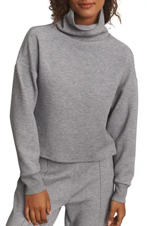 RHONE Dreamglow Mock Neck Top - Heather Gray