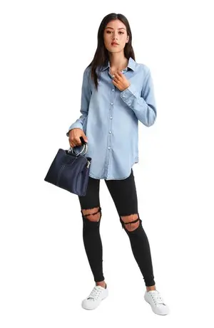 BELLE & BLOOM Keep Me Wild Denim Shirt