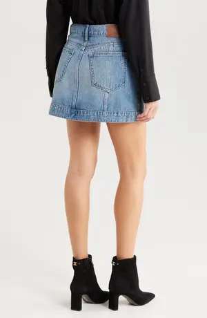HIDDEN JEANS Button Front Denim Miniskirt