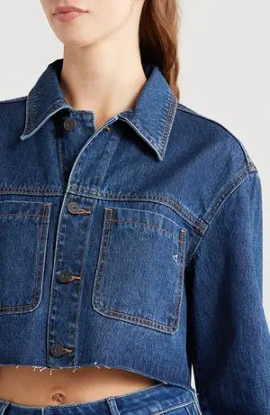 HIDDEN JEANS Classic Crop Denim Trucker Jacket