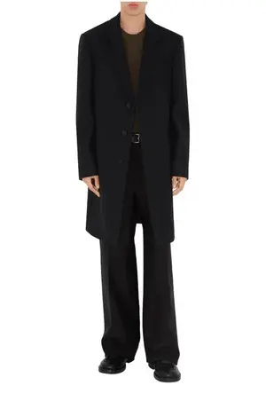 Burberry Wool Tailored Coat - Black
