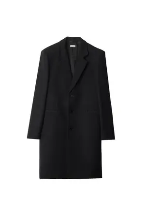 Burberry Wool Tailored Coat - Black
