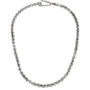 ALLSAINTS Hex Chain Necklace - Warm Silver