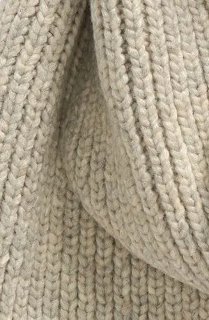 UGG Chunky Rib Scarf - Light Grey