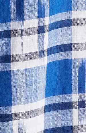 SCHOTT Ikat Plaid Button-up Shirt