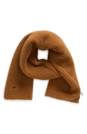 UGG Uggfluff Scalloped Scarf - Chestnut