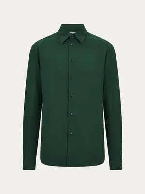 FERRAGAMO Micro-patterned Shirt Green