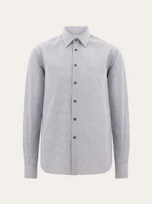 FERRAGAMO Micro-patterned Shirt - White