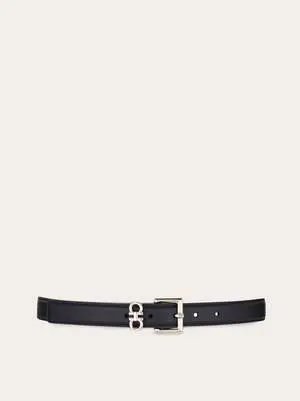FERRAGAMO Ferragamo Double Gancini Fixed Belt Blue