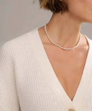 Sophie Buhai Tiny Pearl Collar - Silver,Black | Editorialist