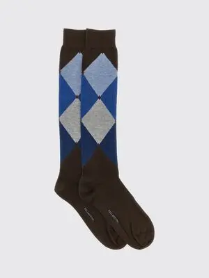 BALLANTYNE Patterned Socks Cocoa