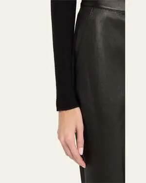 Lafayette 148 New York Leather Cigarette Pants