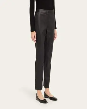 Lafayette 148 New York Leather Cigarette Pants
