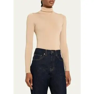 Wolford Colorado Turtleneck Thong Bodysuit - White