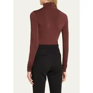 Wolford Colorado Turtleneck Thong Bodysuit - White