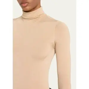 Wolford Colorado Turtleneck Thong Bodysuit - White