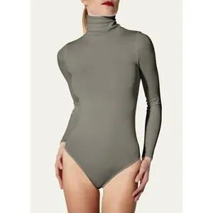 Wolford Colorado Turtleneck Thong Bodysuit - White