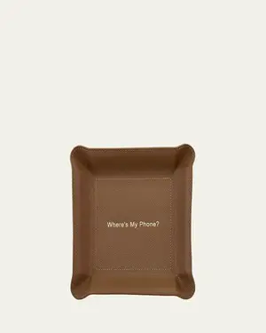 GRAPHIC IMAGE Where's My Phone?" Leather Valet Tray