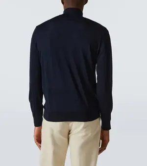 Zegna Wool Half-zip Sweater - Blue
