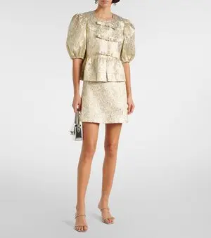 GANNI Brocade Mini Skirt - Metallic
