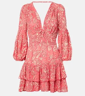Poupette St Barth Chiara Printed Minidress - Pink