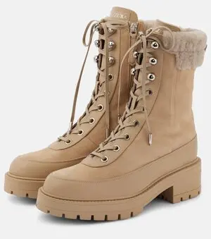 AQUAZZURA Very Cortina Ankle Boots - Beige