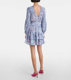 Poupette St Barth Chiara Printed Minidress - Blue
