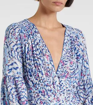 Poupette St Barth Chiara Printed Minidress - Blue