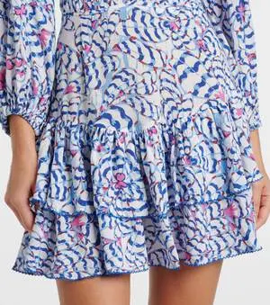 Poupette St Barth Chiara Printed Minidress - Blue