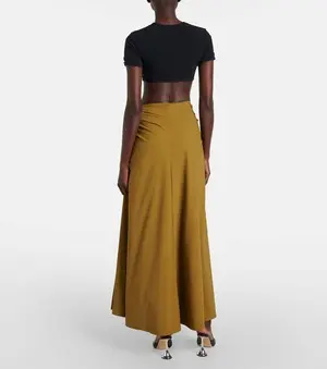 Christopher Esber Ruched Maxi Skirt - Green