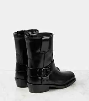 Valentino Garavani Rockstud Leather Boots - Black