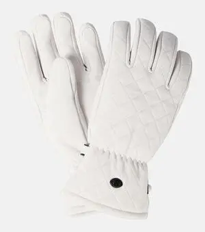 Goldbergh Nishi Quilted Leather Ski Gloves - White