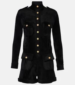 TOM FORD Velvet Romper - Black