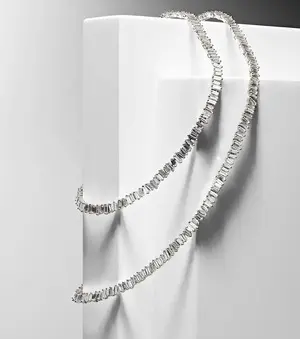 SUZANNE KALAN 18kt White Gold Diamond Tennis Necklace