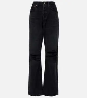 AGOLDE Kelly High-rise Distressed Straight Jeans In Fuse
